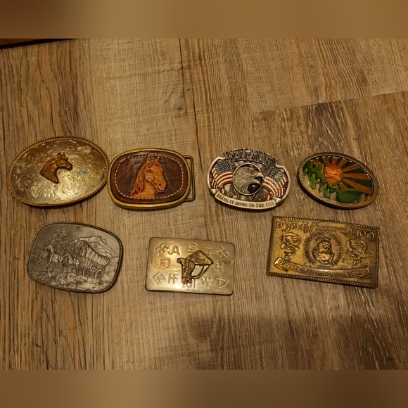 Multiples | Accessories | Vintage Bundle Of Belt Buckles Lot Of 7 ...